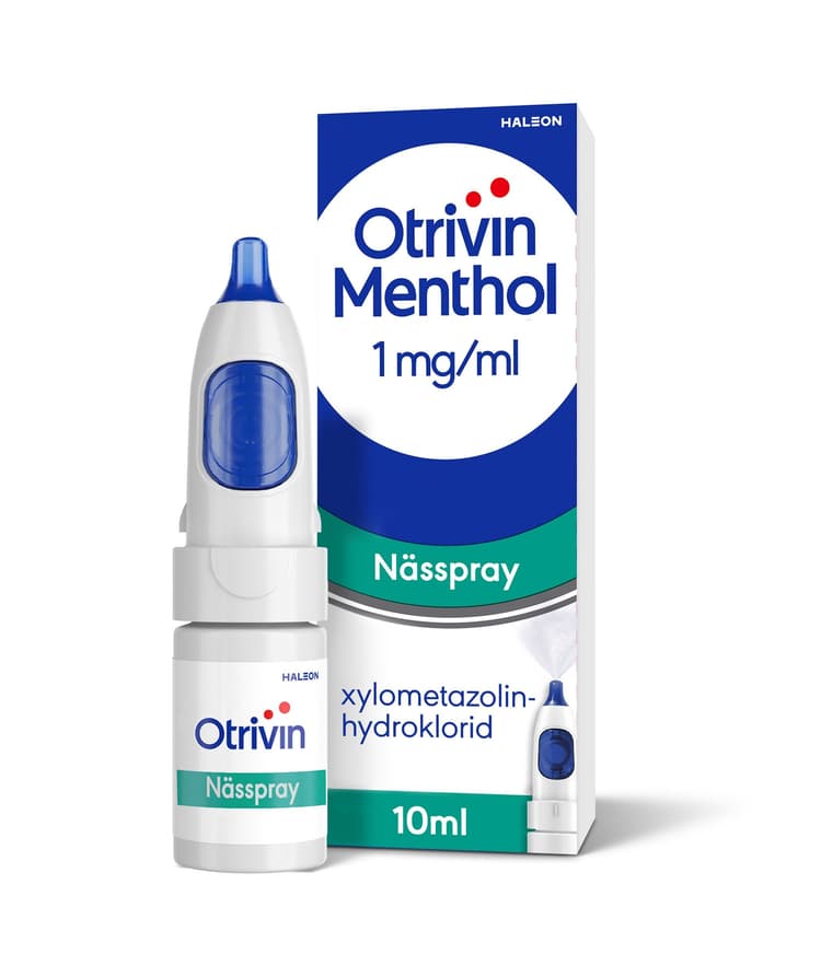 Otrivin Menthol nässpray, lösning 1 mg/ml 10 ml - Otrivin | Apotekens
