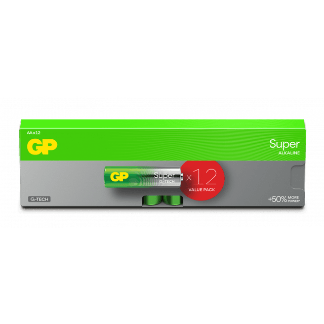 GP Batteries Super Alkaline AA-batteri 15A/LR6 12-pack - GP Batteries ...